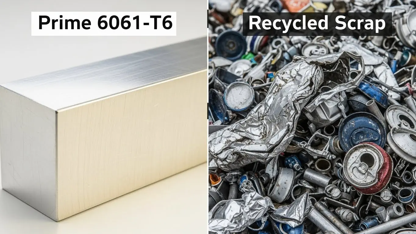 Material Integrity: Prime 6061-T6 vs. Recycled Scrap